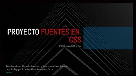 Proyecto Fuentes En Css