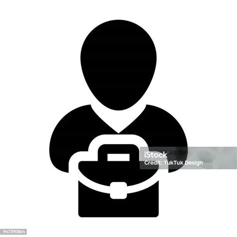 서류 가방 기호 문자 모양 그림에 사람 아이콘 벡터 비즈니스 남자 프로필 아바타 가방에 대한 스톡 벡터 아트 및 기타 이미지 가방 검은색 경영자 Istock