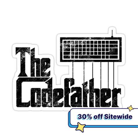 Funny Programmer T Shirt The Codefather Funny Programming Sticker For Sale By Farhanhafeez