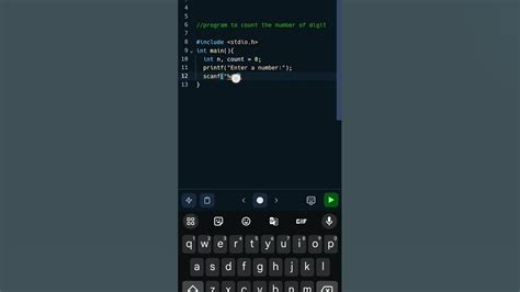 Program In C To Count The Given Digit Cprogramming Coding Development Youtubeshorts Youtube