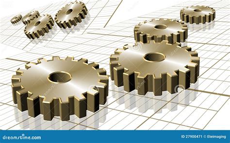 Graph And Cogs Stock Illustration Illustration Of White 27900471
