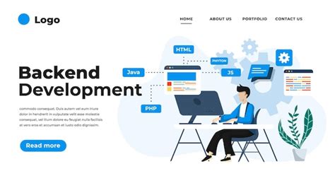 Premium Vector Modern Flat Design Illustration Of Backend Development
