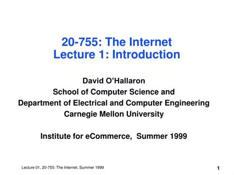 Ppt 20 755 The Internet Lecture 1 Introduction Powerpoint