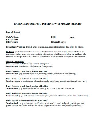 10 FREE Interview Summary Report Samples To Download