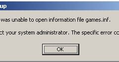 The DayneO Blog Solved Setup Was Unable To Open Information File Games Inf