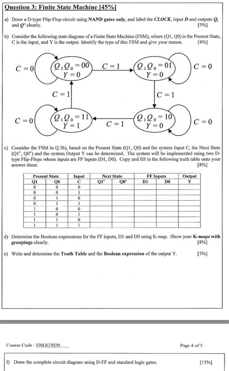 solved question 3 finite state machine [45 ]a ﻿draw a
