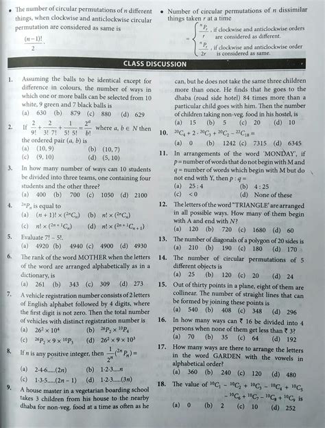 Solution Permutations And Combinations Notes And Practice Problems