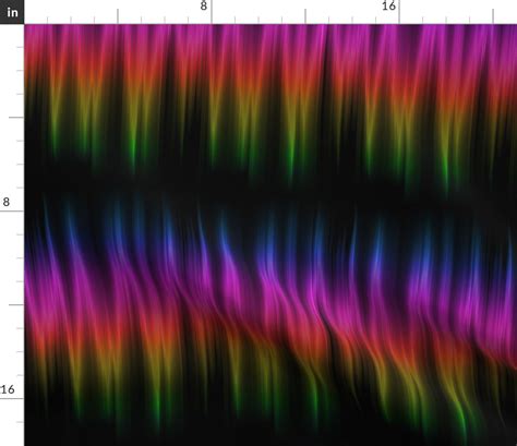 Electric Rainbow Glow Graph Fabric Spoonflower