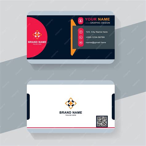 Premium Vector Creative And Stylish Dark Color Business Card Template
