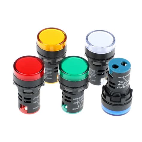 Haboo 22mm Plastic Mini LED Ad16 22ds PLC Equipment Indicator Lights Signal Lamp 24V 220V