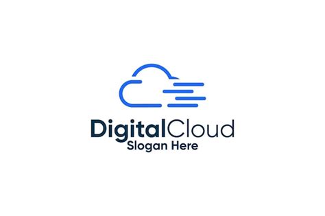 Premium Vector Digital Cloud Technology Logo Icon