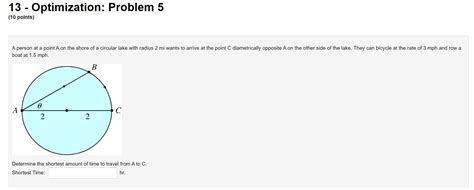 solved 13 optimization problem 5 10 points a person at