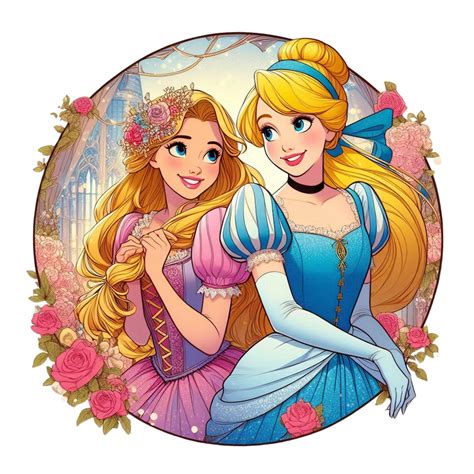 Cinderella And Rapunzel Png Clipart Tangled Princess Princess