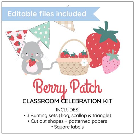 Berry Patch Printable Classroom Celebration Kit Happy Classroom