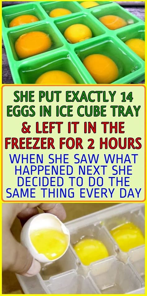She Put Exactly 14 Eggs In Ice Cube Tray And Left It In The Freezer For 2 Hours When She Saw What