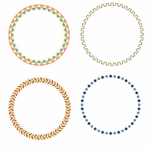 둥근 디자인 일러스트 도안을 형 원 꽃 Png 일러스트 및 Psd 이미지 무료 다운로드 Pngtree