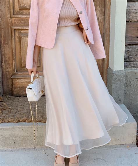 [봄신상] 발레리나 샤 에이라인 롱스커트 3colors 에이블리