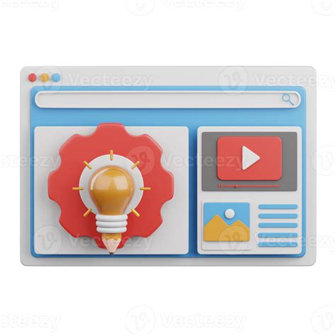 D Rendering Content Management Isolated Useful For Marketing Advertising And Promotion Design