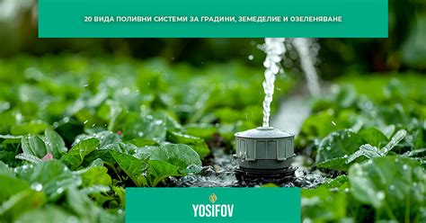 20 Вида Поливни Системи за Градини Земеделие и Озеленяване Разсадник Йосифов