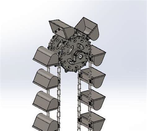 链条式斗式提升机3D模型下载 三维模型 SolidWorks模型 制造云 产品模型