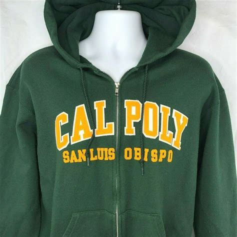 Cal Poly San Luis Obispo Zip Hoodie M Sweatshirt Medium Mens Champion