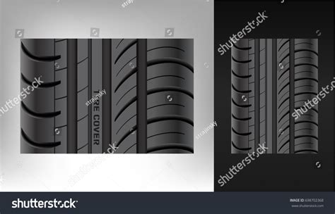 Tire Realistic Texture Duplicate Trace Wheel Stock Vector Royalty Free 698702368 Shutterstock