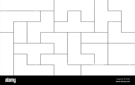 Vector Seamless Pattern With Tetris Elements Stock Vector Image And Art Alamy