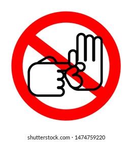Stop Sex Gesture Ban Slang Finger Stock Vector Royalty Free Shutterstock
