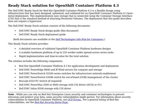 Solution Overview And Key Benefits Design Guide—dell Ready Stack For