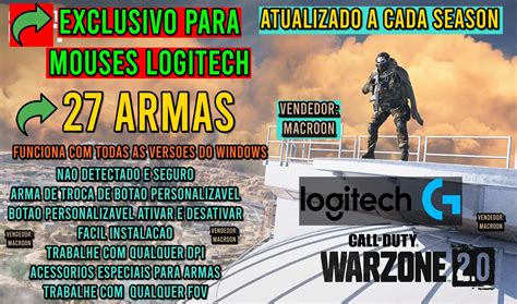 Macro Call Of Duty Warzone 2 Mouses Logitech Vitalicio Cod DFG