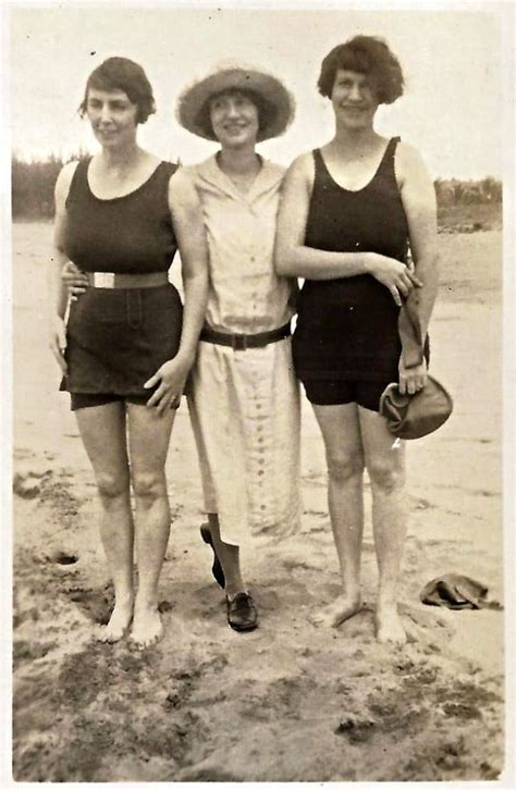 Found Snaps Of People In Their Wool Swimsuits From The 1920s ~ Vintage