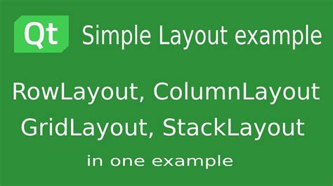Qtquick Layout Example Qt Rowlayout Example Qt Gridlayout Example Qt Stacklayout Example