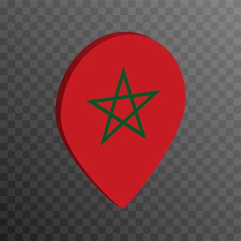 premium vector map pointer with morocco flag vector illustration