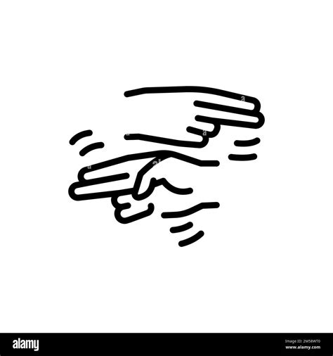 Sign Language Color Line Icon Disability Isolated Vector Element Outline Pictogram For Web