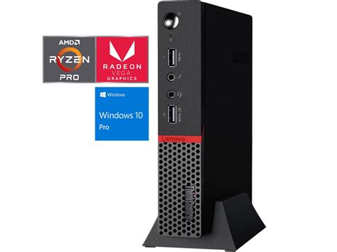 Lenovo Thinkcentre M Q Tiny Desktop Amd Quad Core Ryzen Pro Ge Upto Ghz Gb Ram