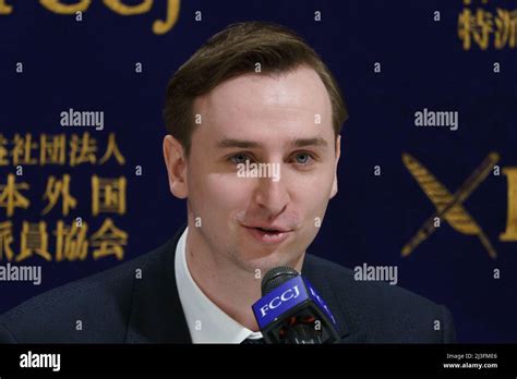 Ukraines Youtuber Sava Tkachov Attends A Press Conference With His