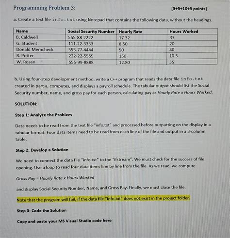 Solved Programming Problem 2 55105 Points A Write A