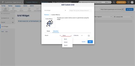 Custom Metrics Grid Widget QuestionPro Help Document