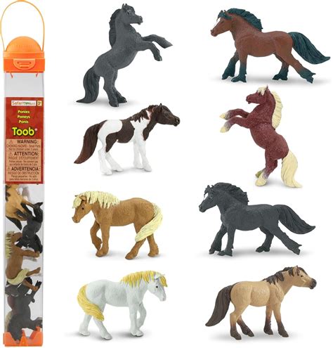 Safari Ltd Ponies Toob 8 Figurines Dartmoor Highland