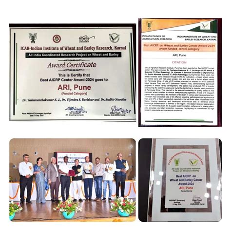 Dr Vijendra Baviskar On Linkedin Aripune India Wheat Dst Icar Iiwbr Aripune Macs Farmers