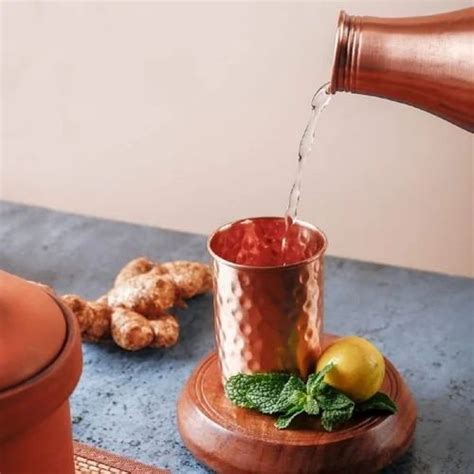 Plain Pure Hammered Copper Glass For Home At ₹ 145piece In Moradabad