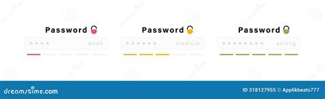 Password Reliability Indicator Password Weak Medium And Strong Authorization Login To
