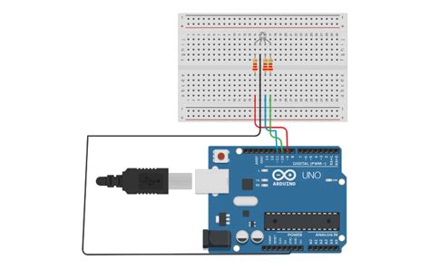 Circuit Design Práctica 2 Funcionamiento De Un Led Rgb Tinkercad