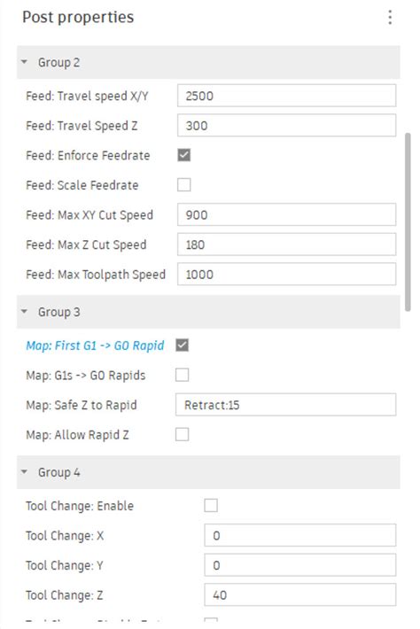 Fusion 360 Post Processor Settings Advice V1 Engineering Forum