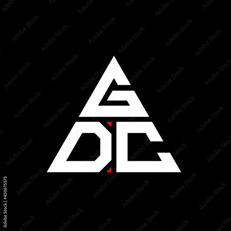 Gdc Triangle Letter Logo Design With Triangle Shape Gdc Triangle Logo