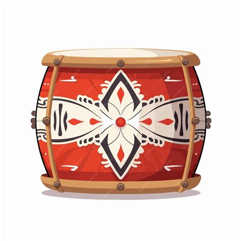 Kendang Indonesian Traditional Drum Vector Illustration Premium Ai Generated Vector