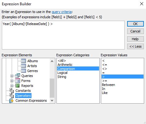 How To Use Expression Builder In Access