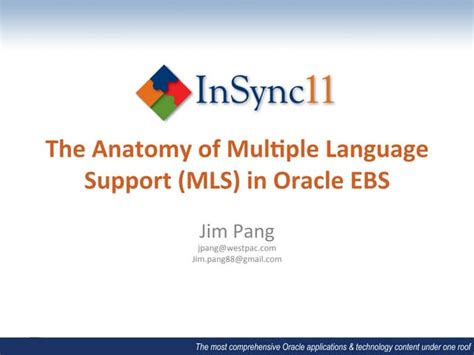 E Business Suite 1 Jim Pang The Anatomy Of Multiple Language