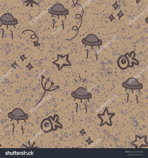 Science Fiction Aliens Robots Space Futuristic Stock Illustration