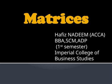 Matrices Determinant Singular And Non Singulr Pptx